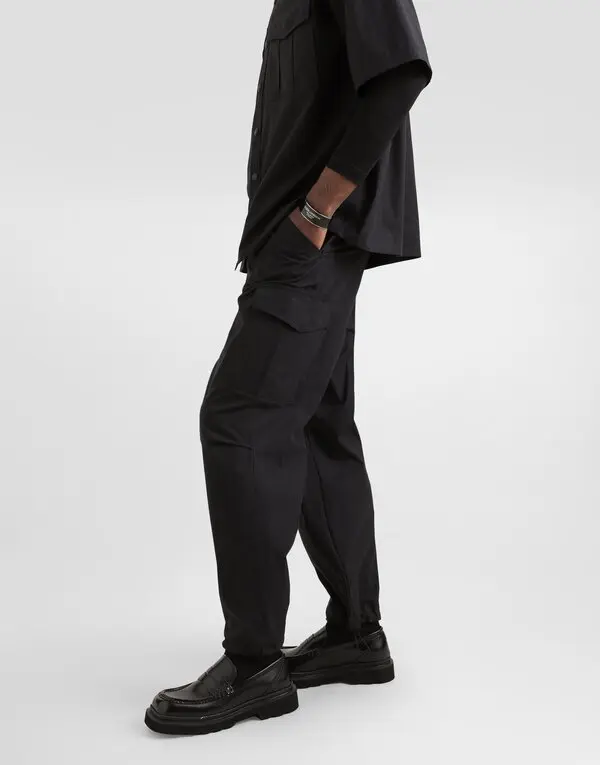 Dolce & Gabbana Cotton Cargo Pants - Black