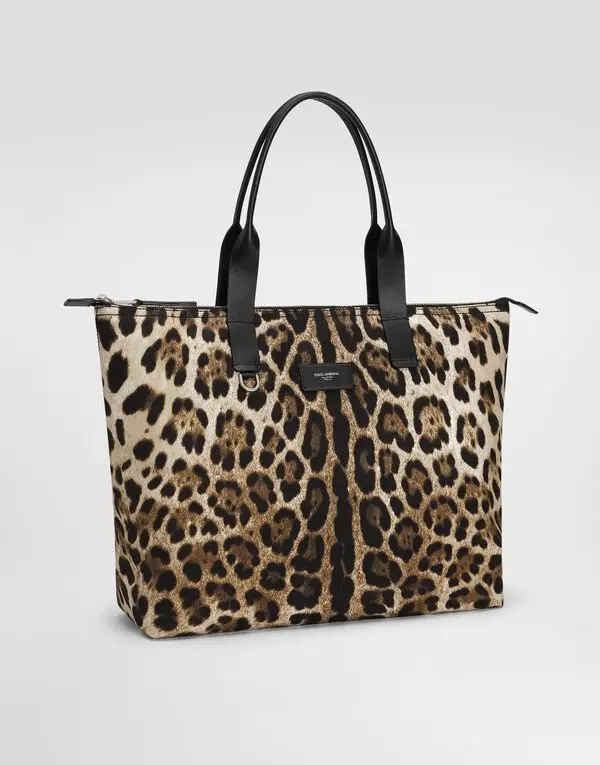 Dolce & Gabbana Leopard Nylon Shopper - Print