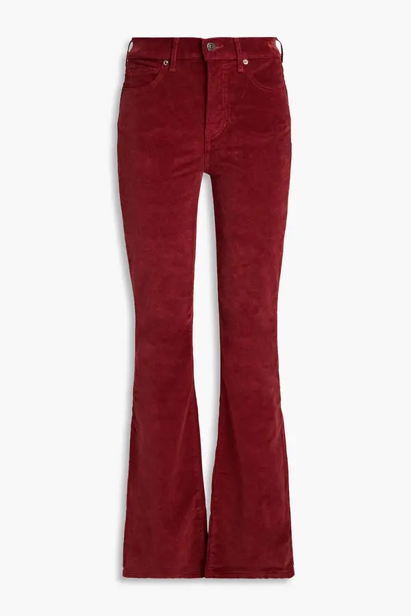 Veronica Beard Cameron Bootcut Corduroy Pants - Claret