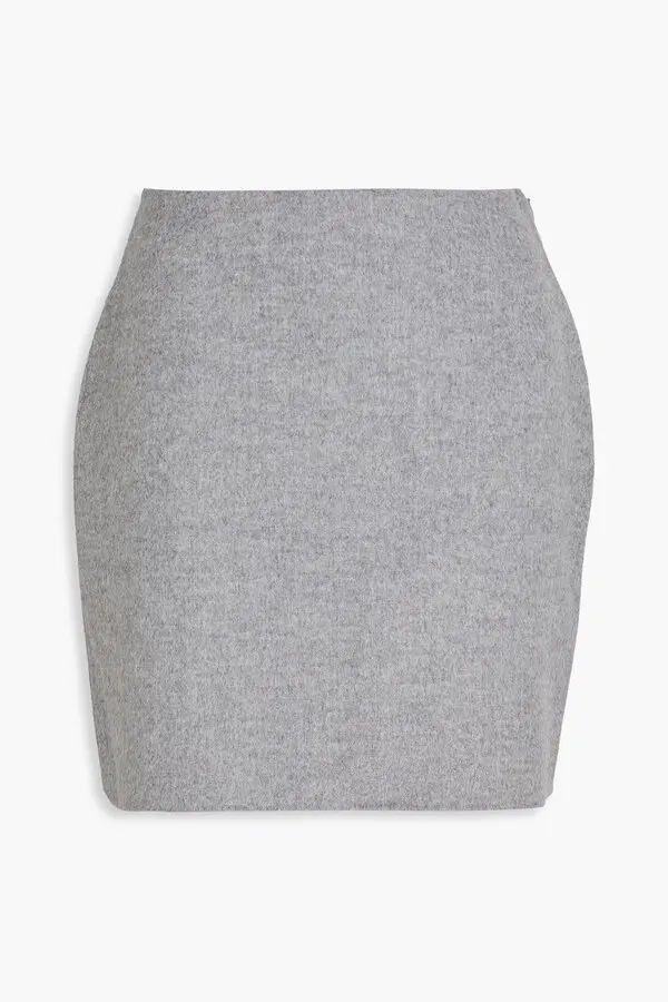 BY MALENE BIRGER Chambray Brushed Wool Mini Skirt