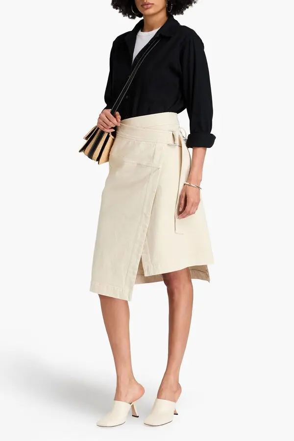 3.1 Phillip Lim Denim Wrap Skirt - Ecru