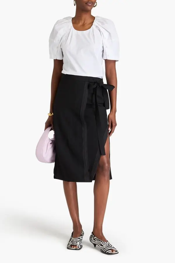 3.1 Phillip Lim Wrap-effect Midi Skirt - Black