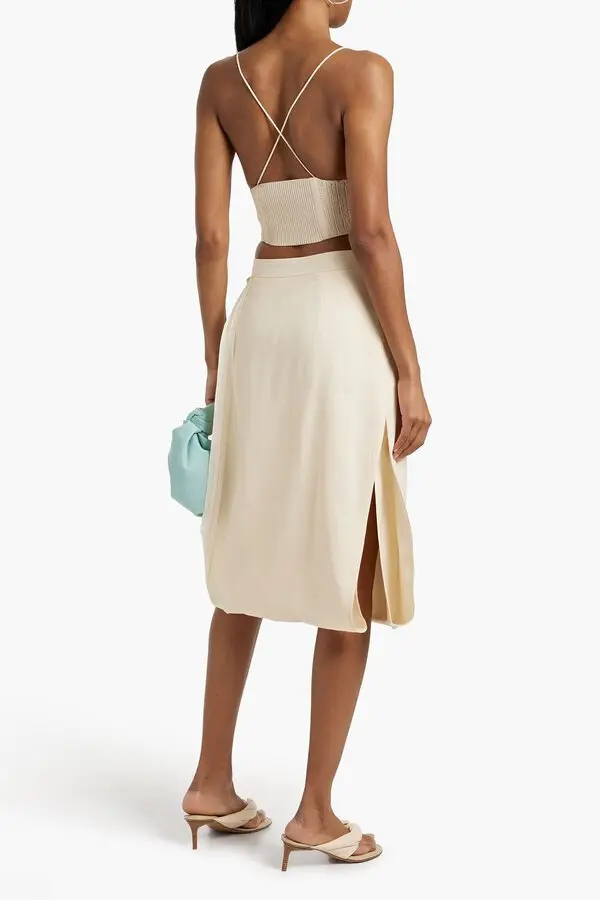 3.1 Phillip Lim Wrap-effect Midi Skirt - Cream