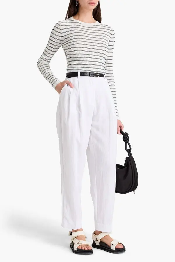 3.1 Phillip Lim Pleated Tapered Pants - White