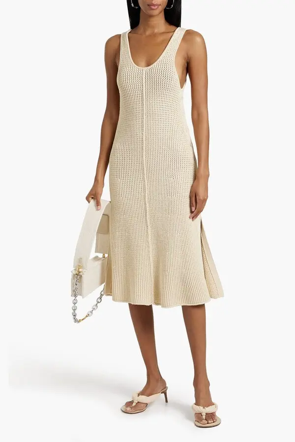 3.1 Phillip Lim Ribbed Cotton-blend Dress - Cream