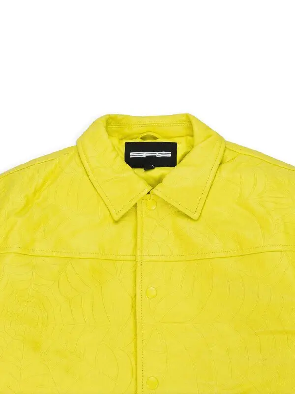 SP5DER Leather Jacket - Yellow
