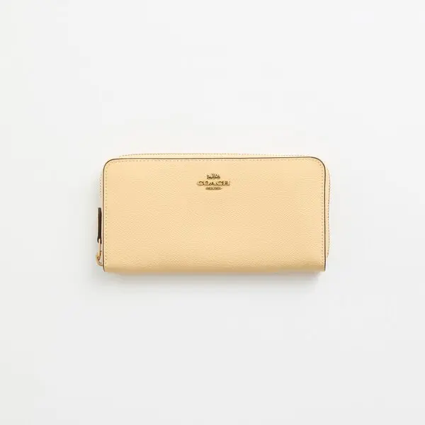 COACH® Restored Accordion Zip Wallet - Brass/vanilla