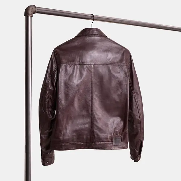 COACH® Restored Leather Trucker Jacket
