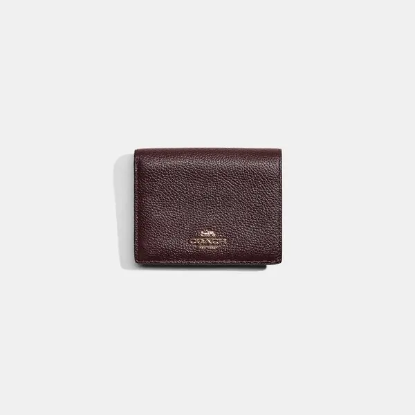 COACH® Restored Small Snap Wallet - Gold/oxblood