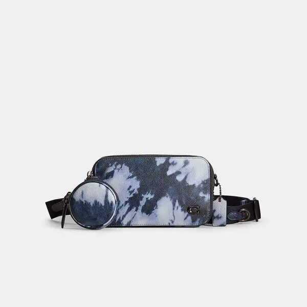COACH Charter Slim Crossbody With Tie-dye Print - Midnight Navy Multi