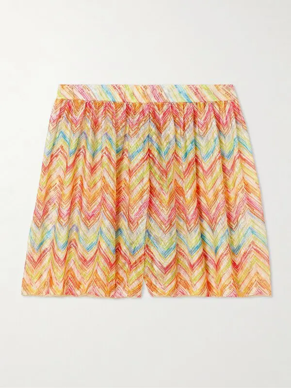 Missoni Striped Crochet-knit Shorts