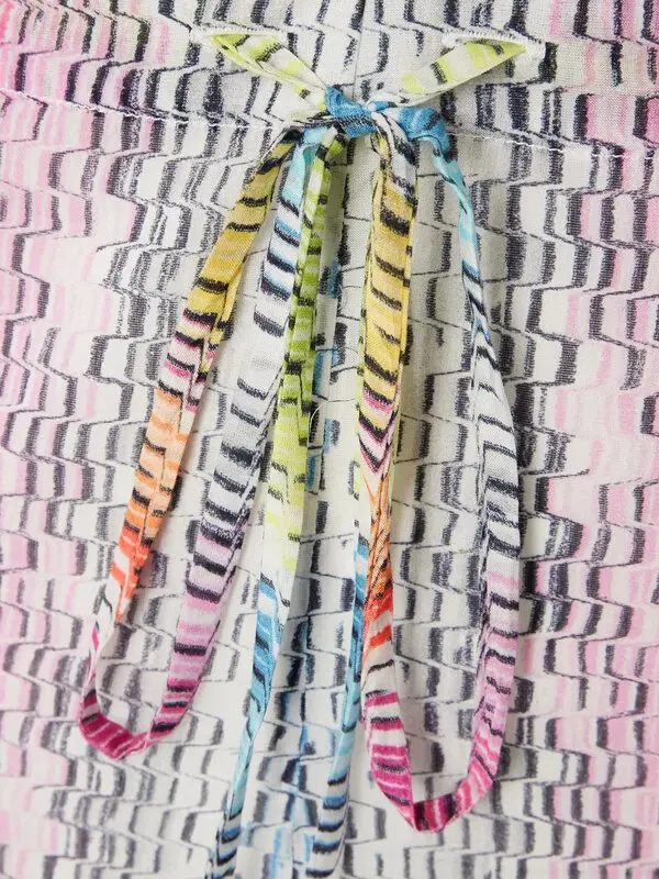Missoni Mare Striped Cotton And Wide-blend Straight-leg Pants