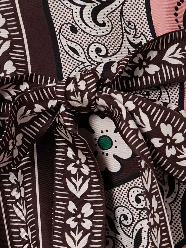 La DoubleJ Magnifico Printed Silk-twill Mini Dress