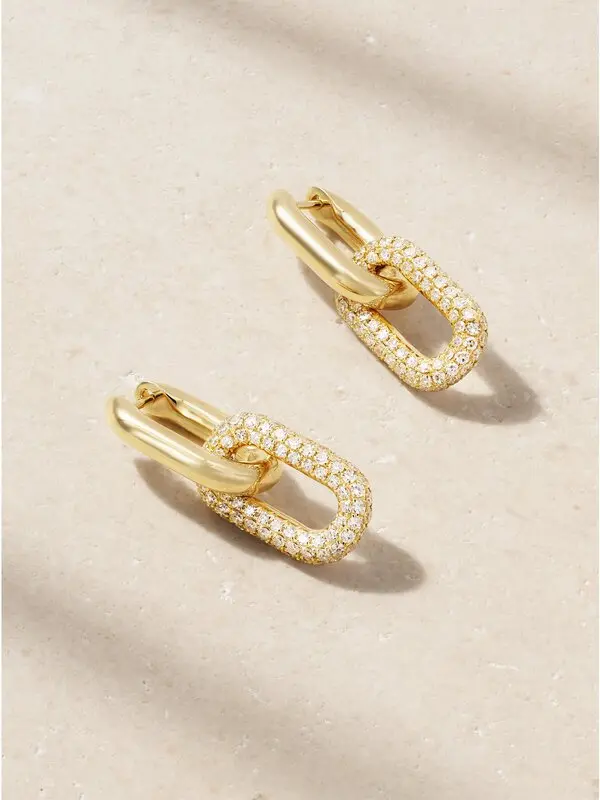 Shay 18-karat Diamond Link Earrings - Gold