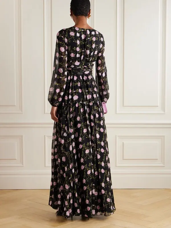 Giambattista Valli Floral-print Silk-chiffon Gown