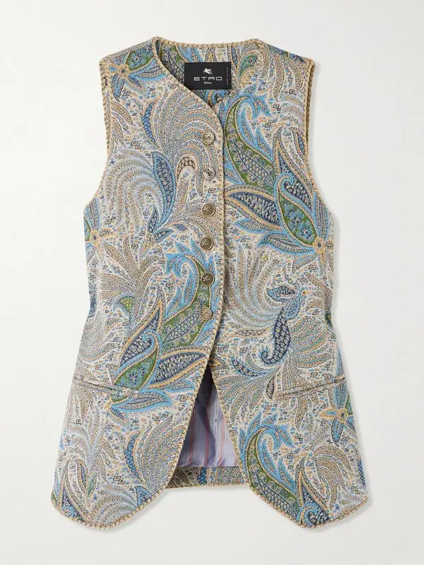 Etro Jacquard-knit Vest - Multi