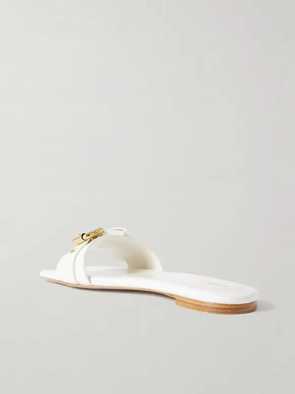 Chloé Mae Buckle-embellished Leather Slides