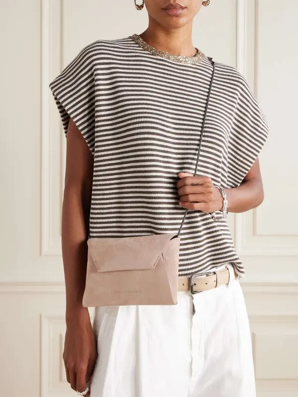 Brunello Cucinelli Mini Suede Shoulder Bag