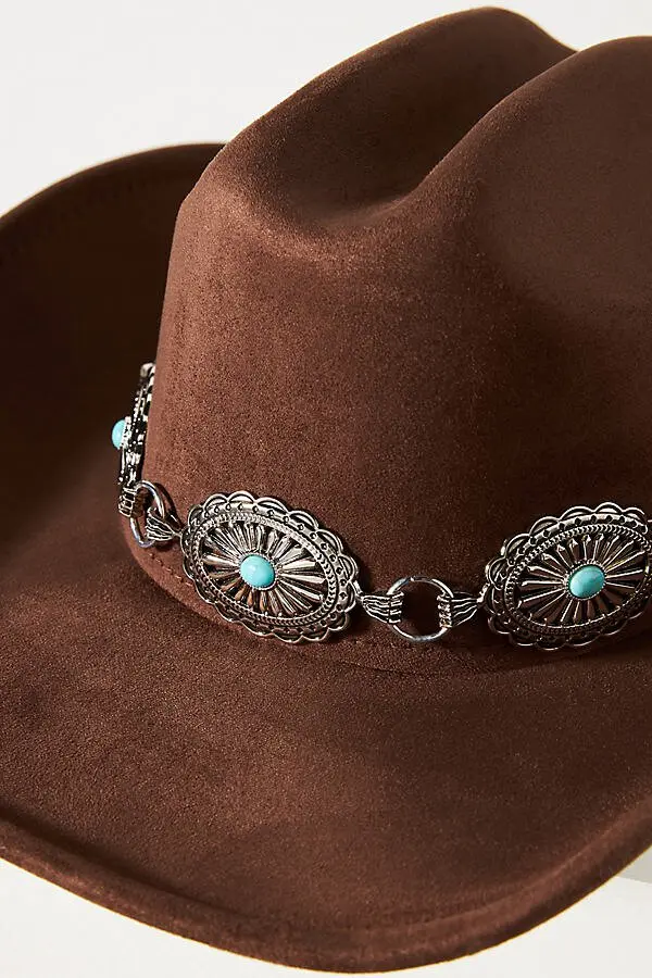 8 Other Reasons Turquoise Stone Belted Rancher
NWT
COLOR - Chocolate Double D Ranch Braided Leather & Turquoise Stone Western  main image 4