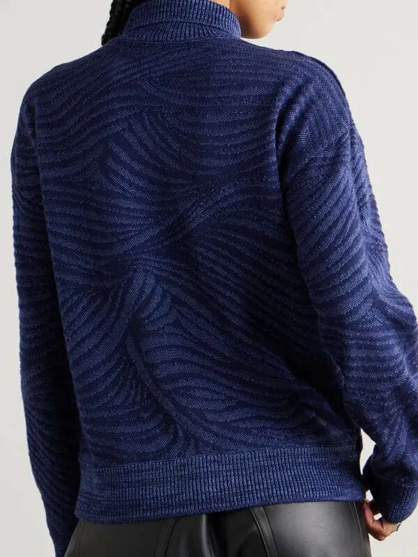 Etro Jacquard-knit Wool-blend Turtleneck Sweater