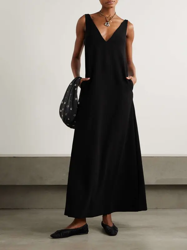 Staud Zora Crepe-jersey Maxi Dress