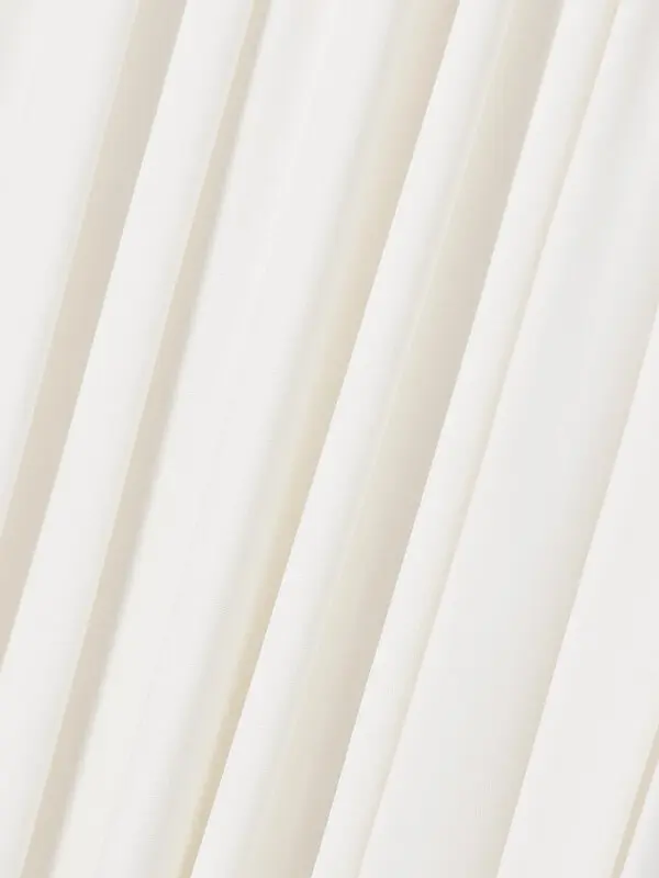 Simkhai Amarantha Cold-shoulder Pleated Gown - Neutrals