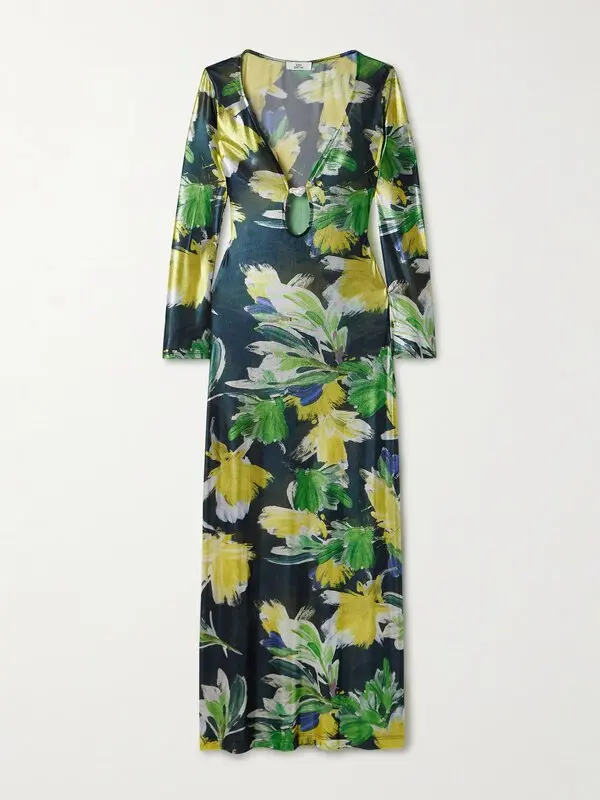 knee length dresses for ladies Marina Mesh Ombre Column Dress Ombre Multi main image 0