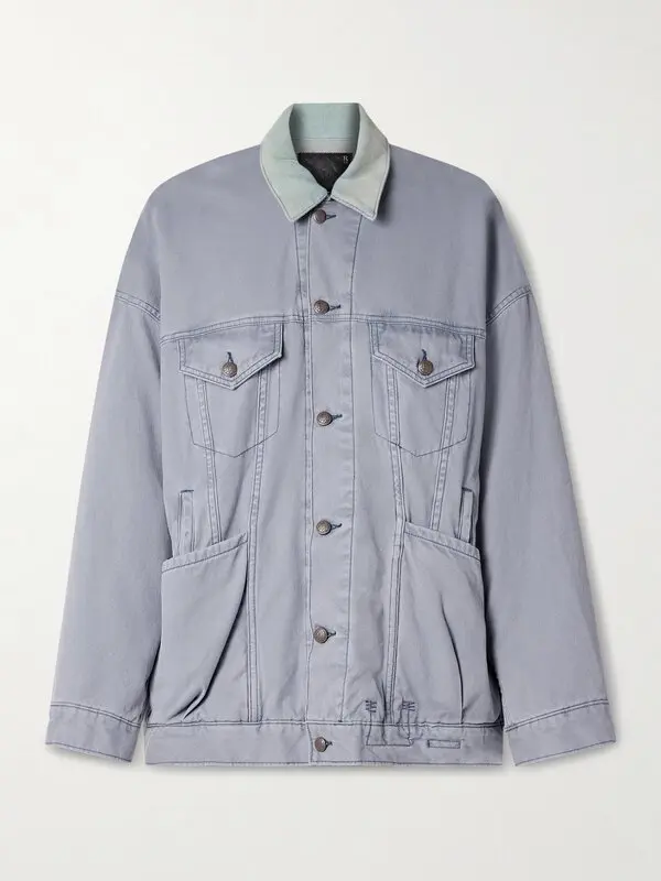 R13 Lacey Denim Trucker Jacket - Blue