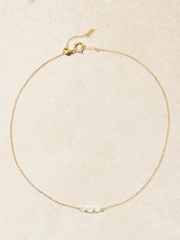 PERSEE 18-karat Diamond Anklet - Gold