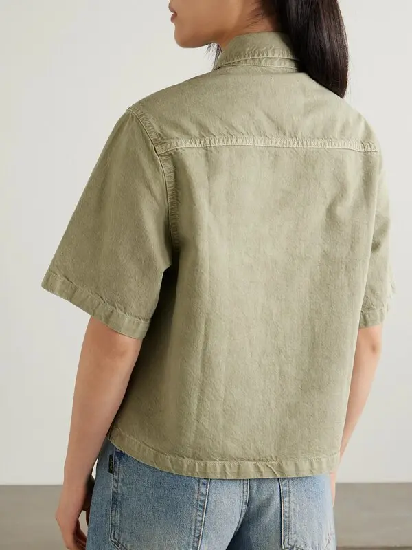 HAIKURE Olive Denim Shirt