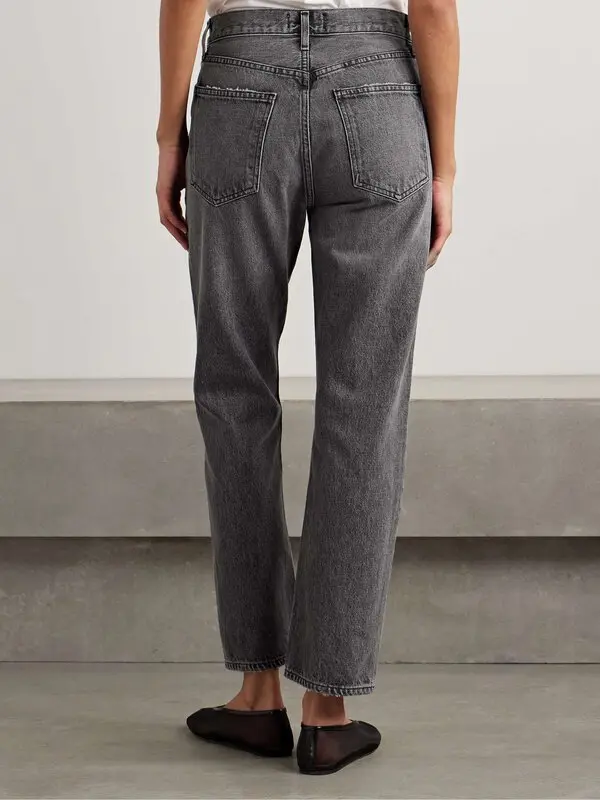 AGOLDE 90s Pinch Waist Cropped Jeans - Black