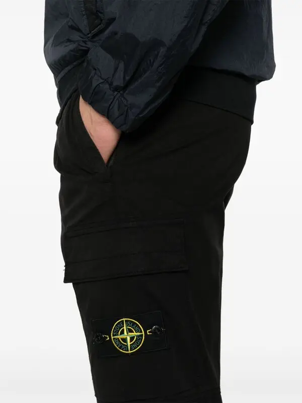 Stone Island Compass-badge Cargo Trousers - Black