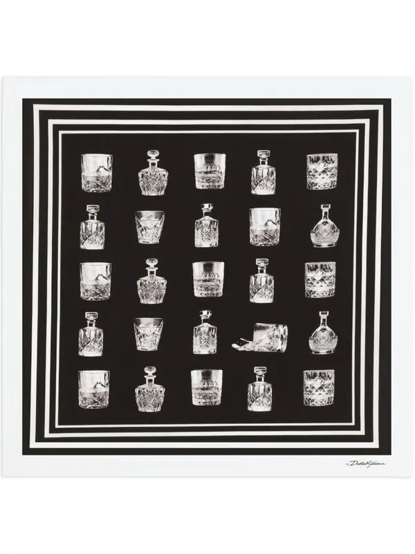 Dolce & Gabbana Glass-print Foulard - Black