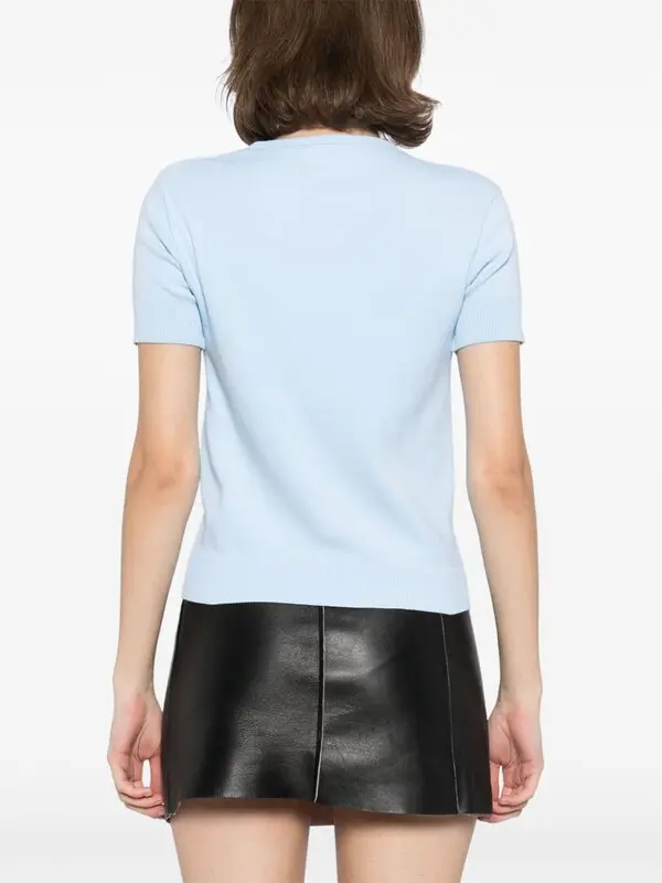 AGNÈS B. Logo-embroidered Knit Top