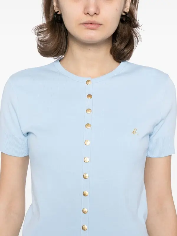 AGNÈS B. Logo-embroidered Knit Top
