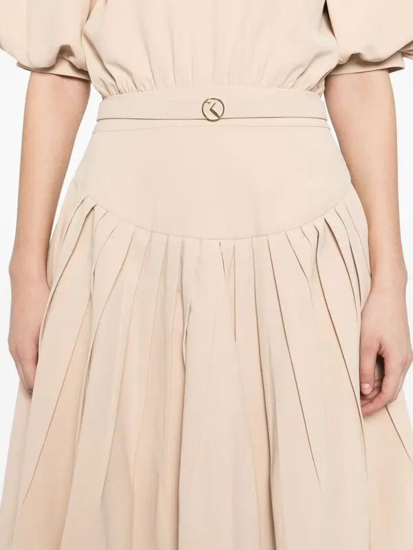 SAIID KOBEISY Crepe Mini Dress - Neutrals