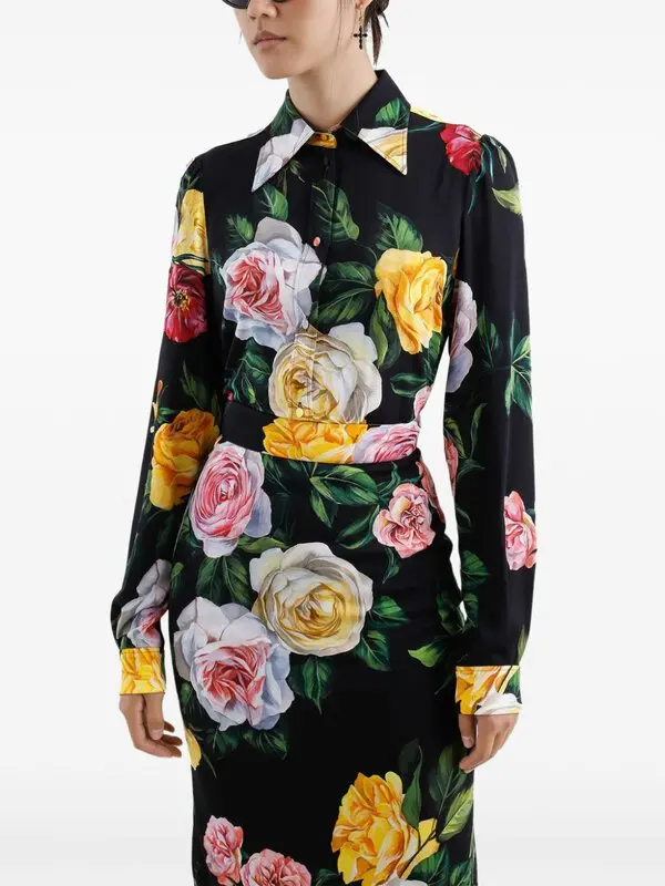 Dolce & Gabbana Silk-charmeuse Shirt