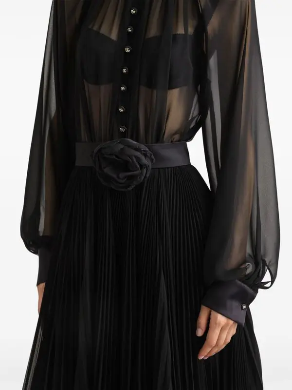 Dolce & Gabbana Floral-appliqué Midi Dress