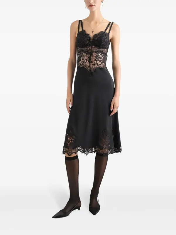 Dolce & Gabbana Floral-lace Midi Dress