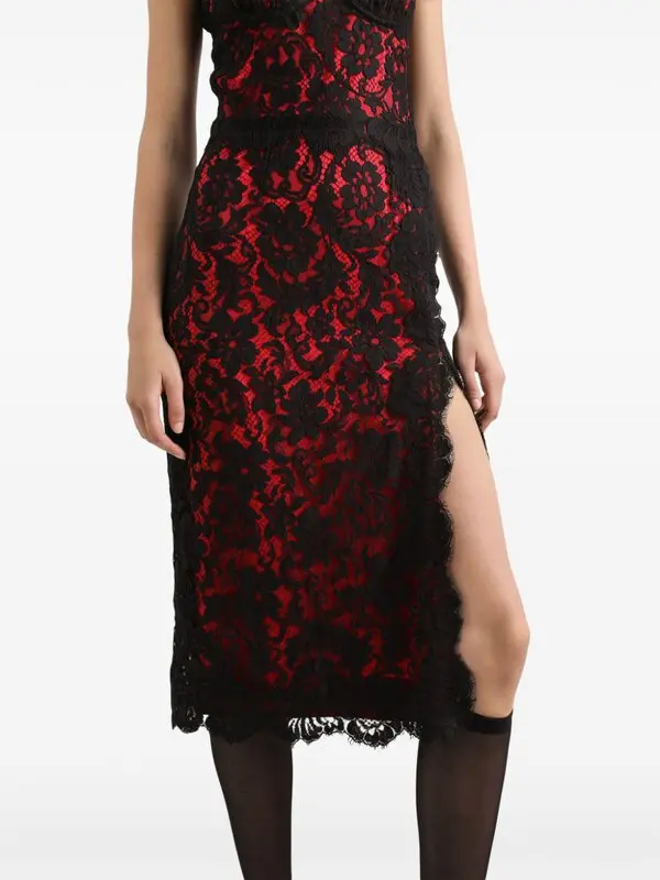 dolce and gabbana red and black lace dress Dolce and Gabbana black and red lace dress