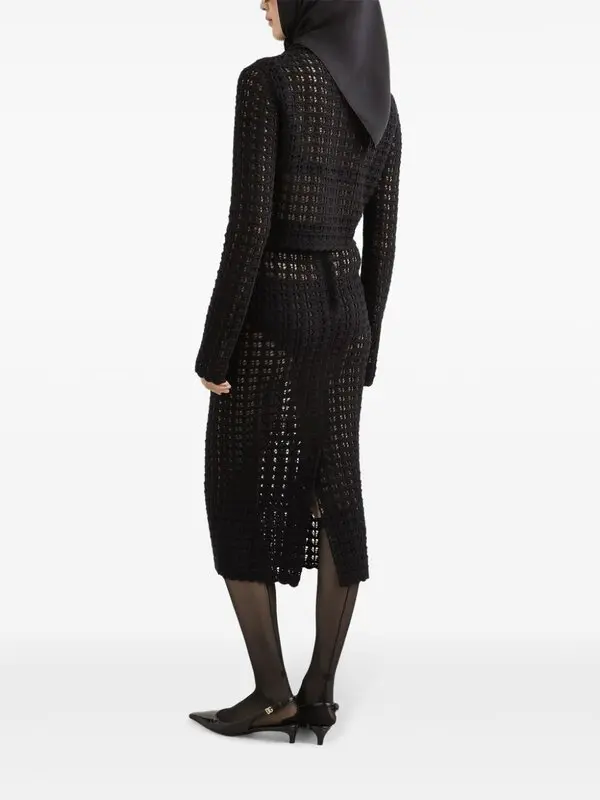 Dolce & Gabbana Knitted Midi Skirt - Black