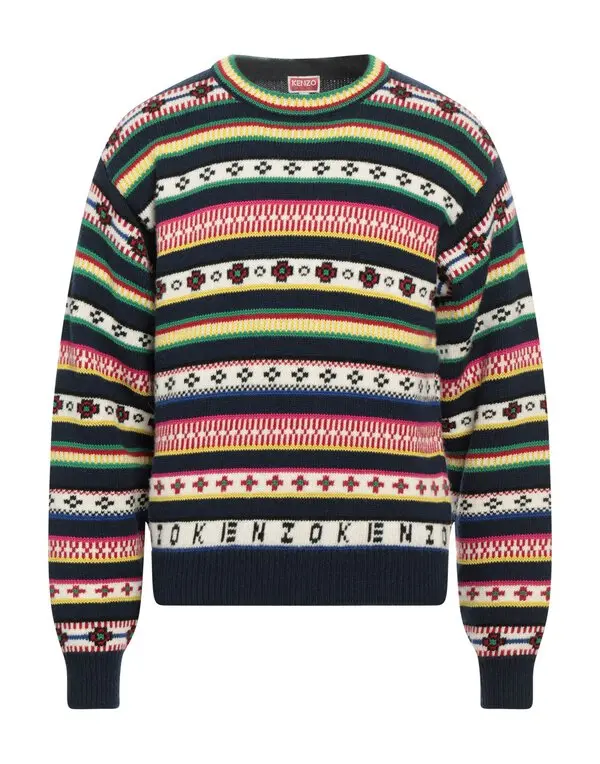 Kenzo Wool And Cotton Striped Sweater