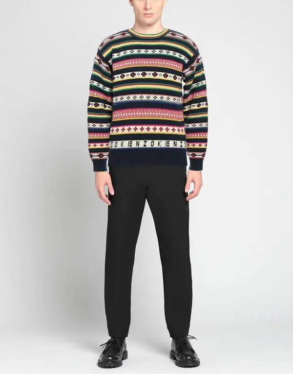 Kenzo Wool And Cotton Striped Sweater