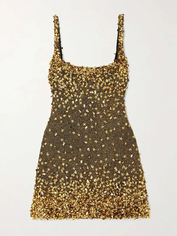 gold embellished dress mini Xander Sequin Mini Dress main image 1