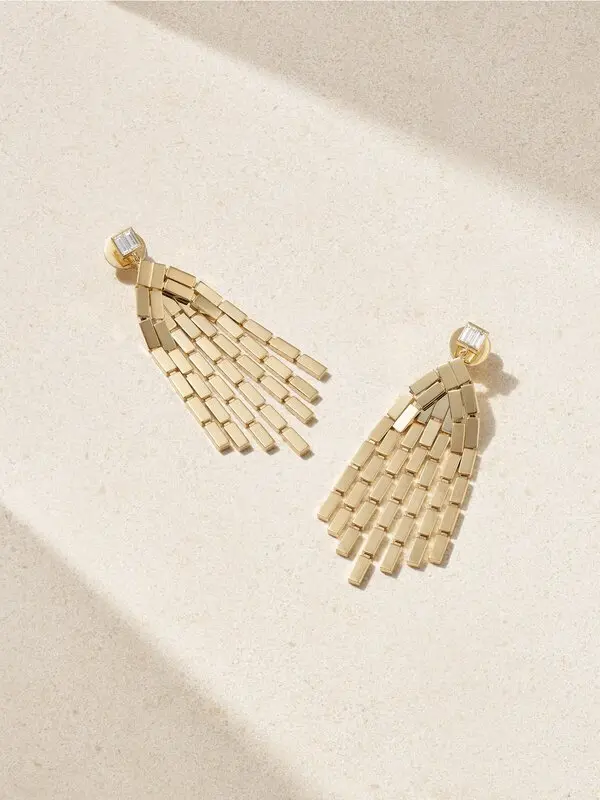 Ileana Makri Cascade 18-karat Diamond Earrings - Gold