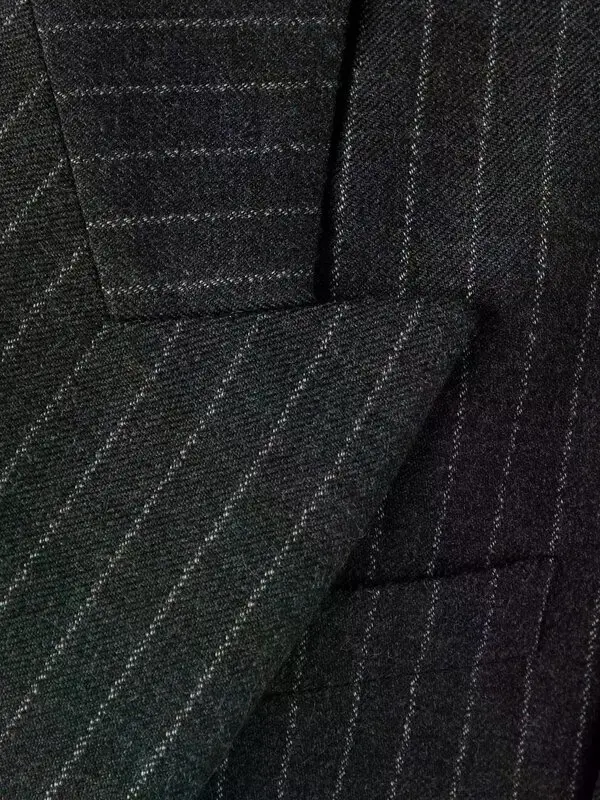 Saint Laurent Oversized Double-breasted Pinstriped Wool-flannel Blazer