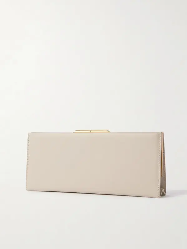 Saint Laurent Leather Clutch - White