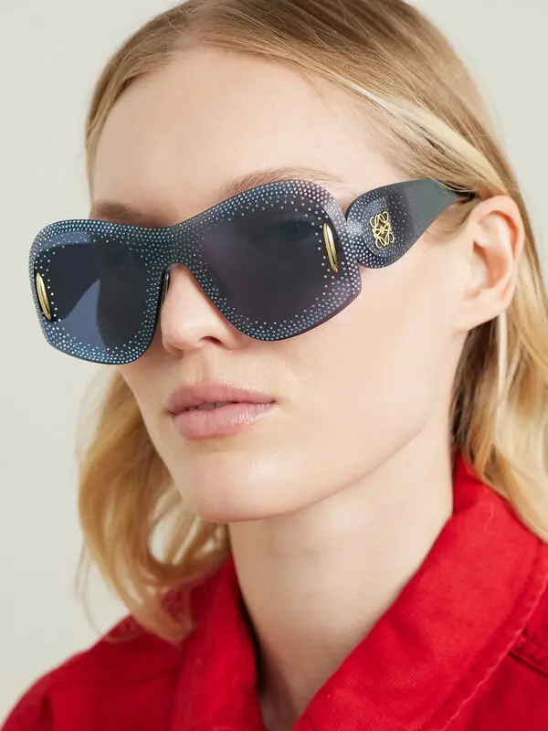Loewe Starry Night Mask D-Frame Rimless Crystal-Embellished 