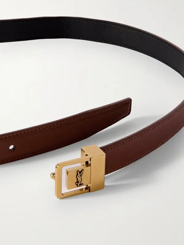 Saint Laurent Leather Waist Belt - Brown