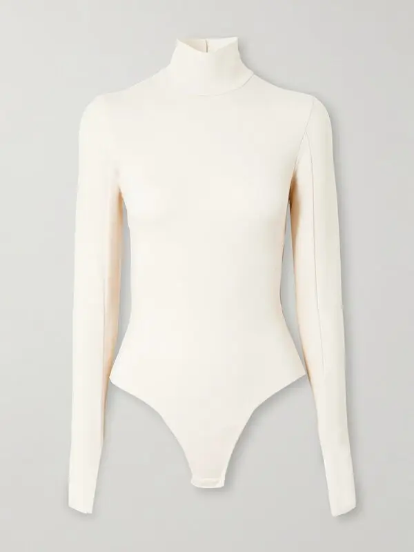 Commando Stretch-jersey Turtleneck Thong Bodysuit
